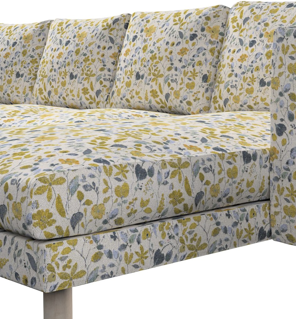 Potah na pohovku IKEA Norsborg 4-místná se šezlongem barva žlutá látka pletený vzor, vzorované