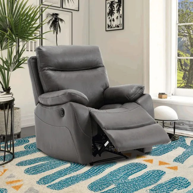 Polohovací křeslo šedé, elektrické TV-4094 GREY3