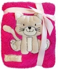 Bobo Baby deka růžová kočka 102 x 76 cm