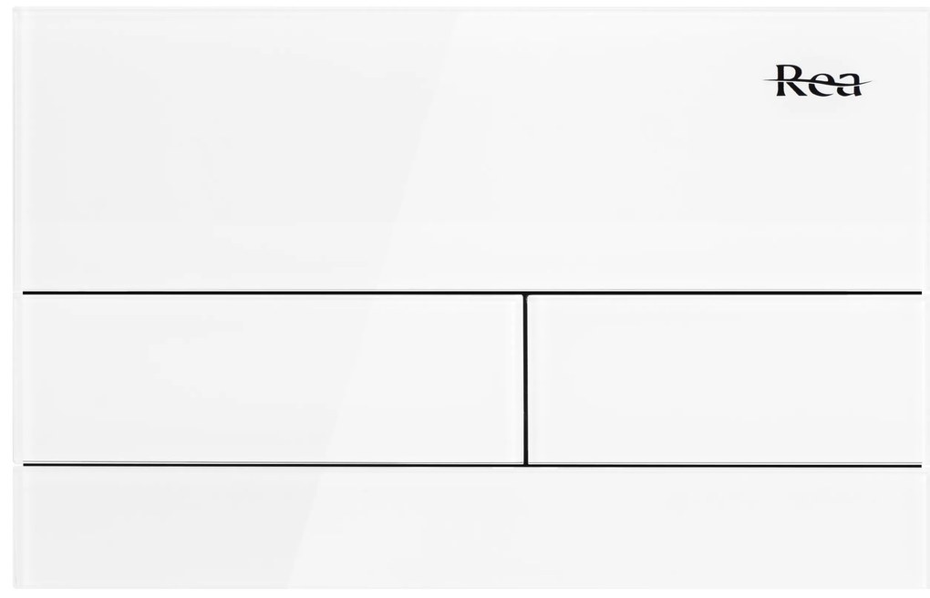 Rea T, ovládací tlačítko k podomítkovým systémům WC K011A-Q, bílé sklo, REA-E0052