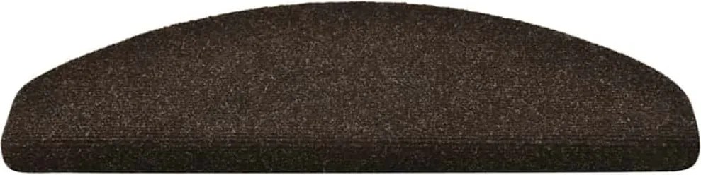 Schodové rohože samolepicí 30 ks 65 x 21 x 4 cm tmavě hnědé, půlkulaté, velké 3365661