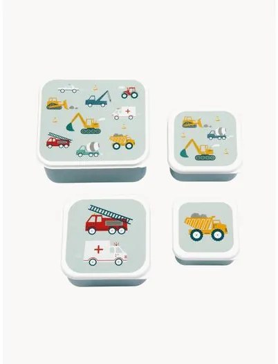 Sada dětských krabiček na jídlo Vehicles, 4 díly