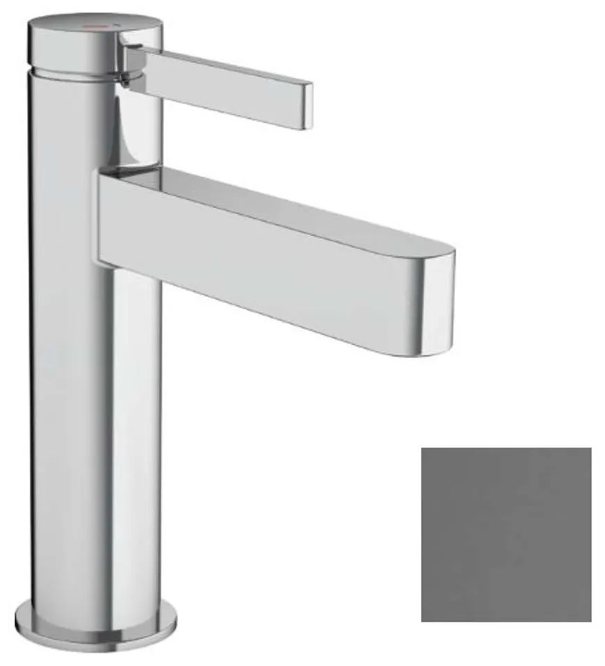 Hansgrohe Finoris - Umyvadlová baterie, s výpustí Push-Open, CoolStart, EcoSmart, kartáčovaný černý chrom 76024340