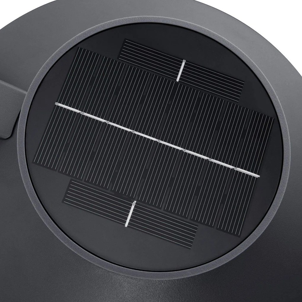 NOR 2418071050 Justina Solar venkovní nástěnné solární svítidlo antracit - NORDLUX
