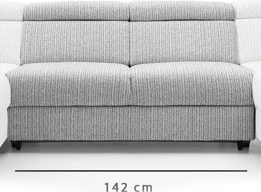 ULISES | díl sedačky 2BK | 142 cm | dvojsed s úložným prostorem | VÝBĚR TKANIN