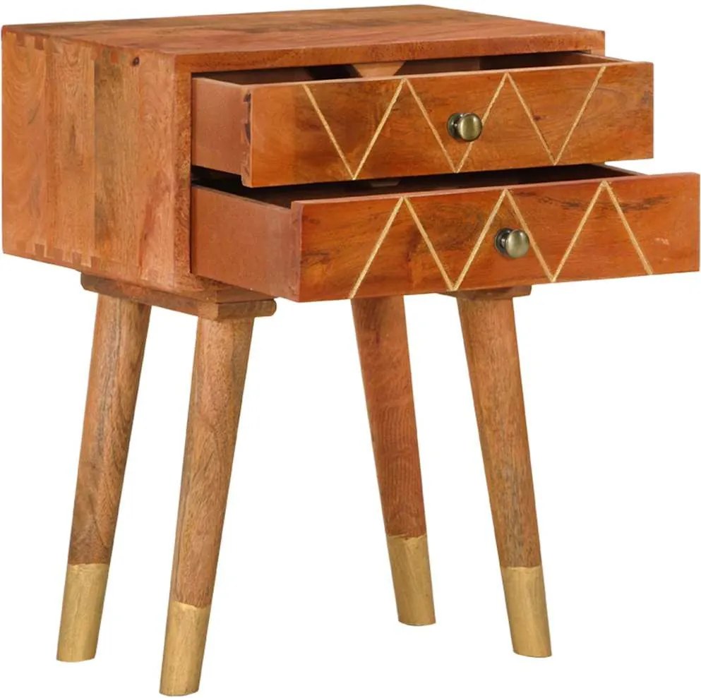 Noční stolek 43 x 30 x 58 cm masivní mangovníkové dřevo 285853