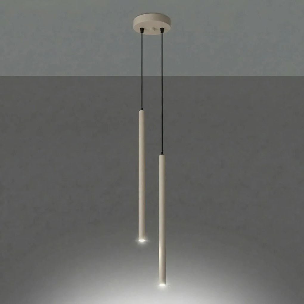 Sollux Lighting Závěsné svítidlo PASTELO 2 šedobéžové