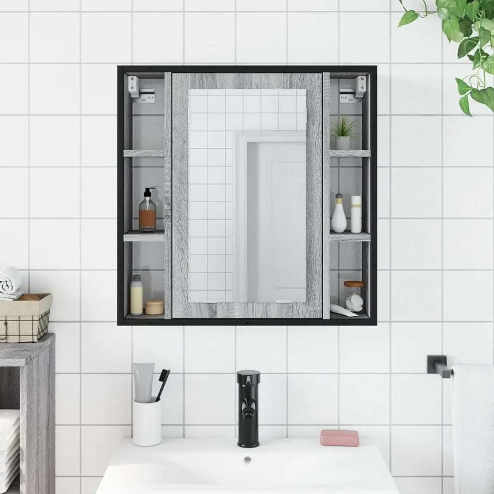 vidaXL Koupelnová skříňka se zrcadlem 60x16x60 cm kompozit [842429] Barva: dub sonoma