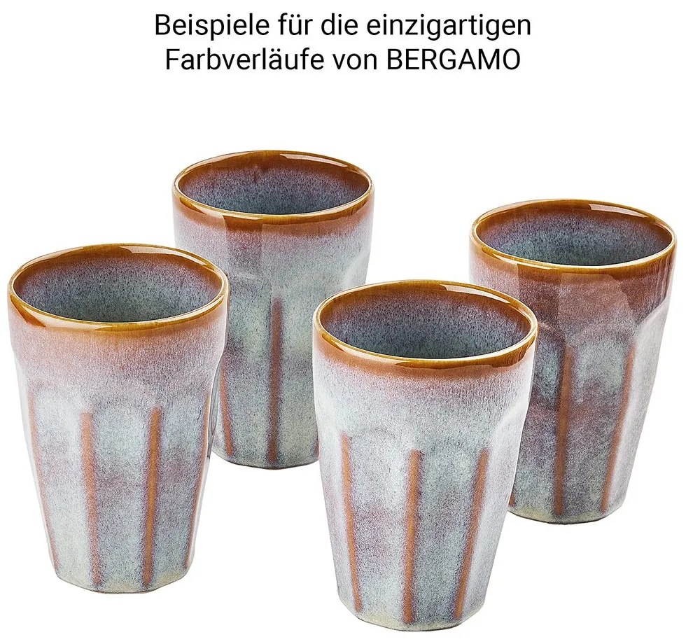 BERGAMO Hrnek Latte macchiato 330 ml - šedohnědá