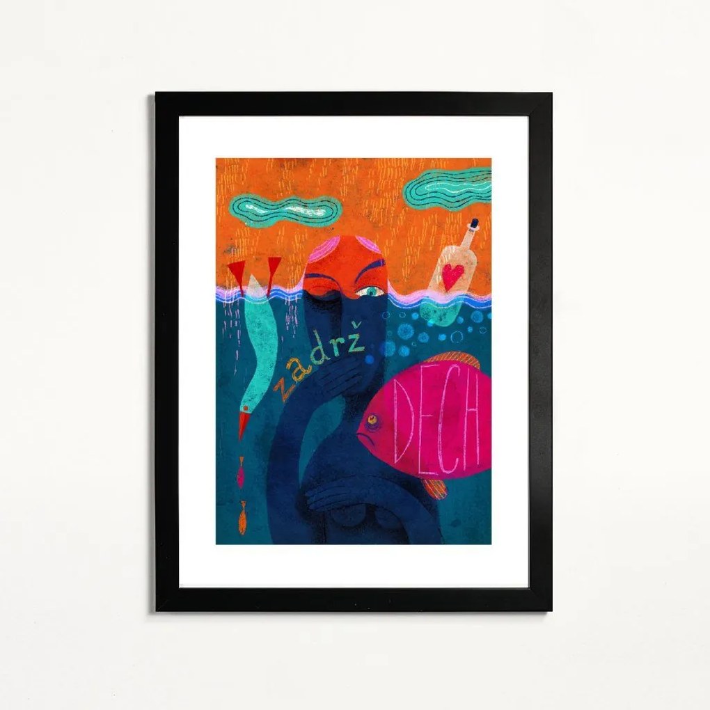 Magda Andresová | Zadrž dech Rám: Černý, Velikost: 60 x 40 cm