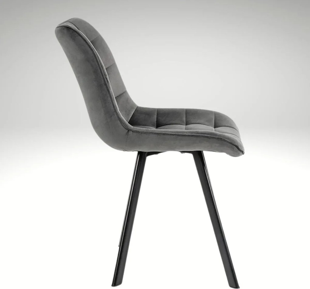 Vikio Jídelní set pro 4 osoby 160x90 cm dub noha X šedá židle VJS236-4S-S