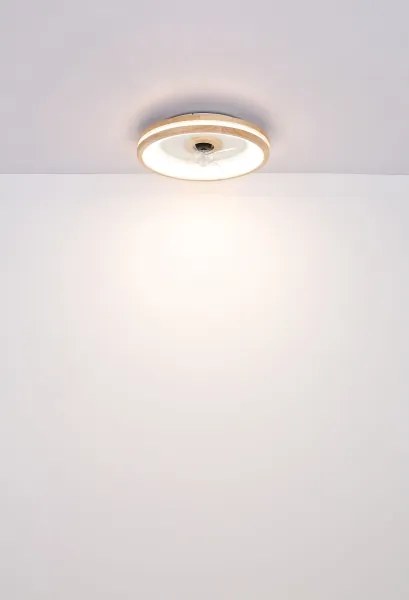 Globo 03650 - LED Stropní svítidlo s ventilátorem GATIAN LED/30W/230V hnědá + DO