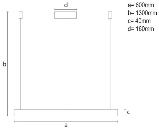 LED Stmívatelný lustr na lanku LED/42W/230V 3000-6500K + dálkové ovládání