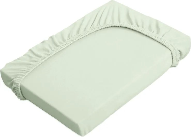 SCANquilt napínací prostěradlo JERSEY ELASTIC LYCRA světle khaki výška matrace do 40 cm 180 x 200 cm