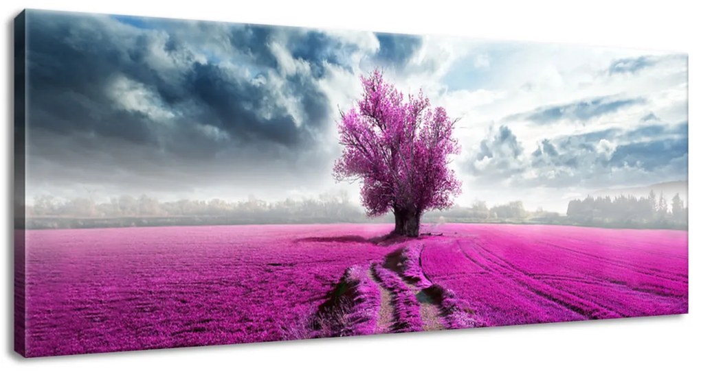 Gario Obraz na plátně Strom na fialovém poli Rozměry: 100 x 40 cm