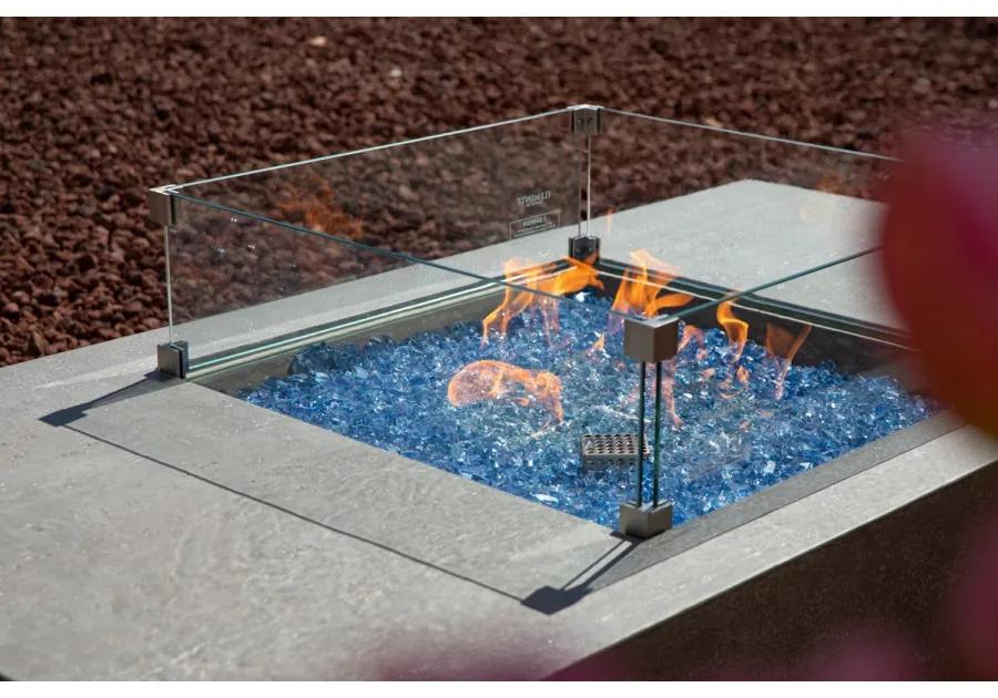 Betonový stůl s ohništěm - MONTE CARLO - šedý