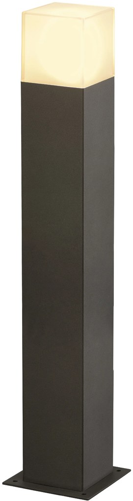 SLV 231225 Grafit, hranatý venkovní sloupek, 1x11W E27, antracit, výška 60cm, IP44