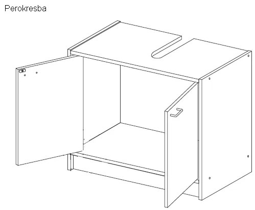 Skříňka pod umyvadlo Smash, bílá