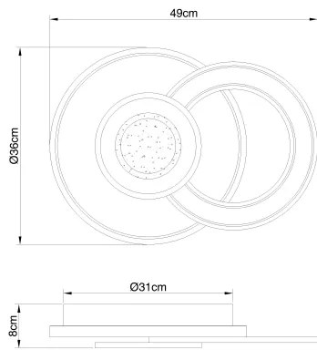 Globo 48552D2 - LED Stmívatelné stropní svítidlo BRIENNA LED/36W/230V + DO
