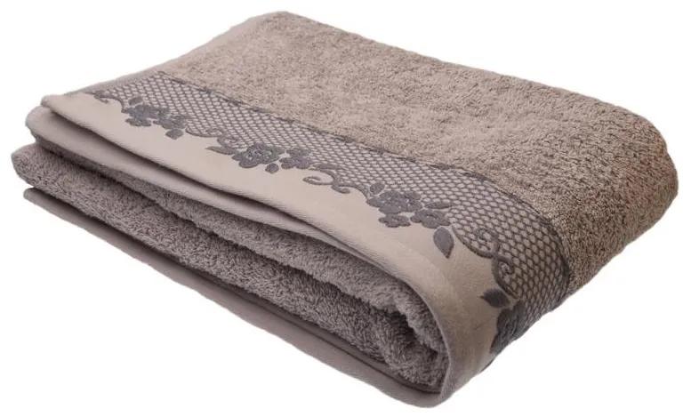 Luxusní ručník BJORK šedý  90x50 cm