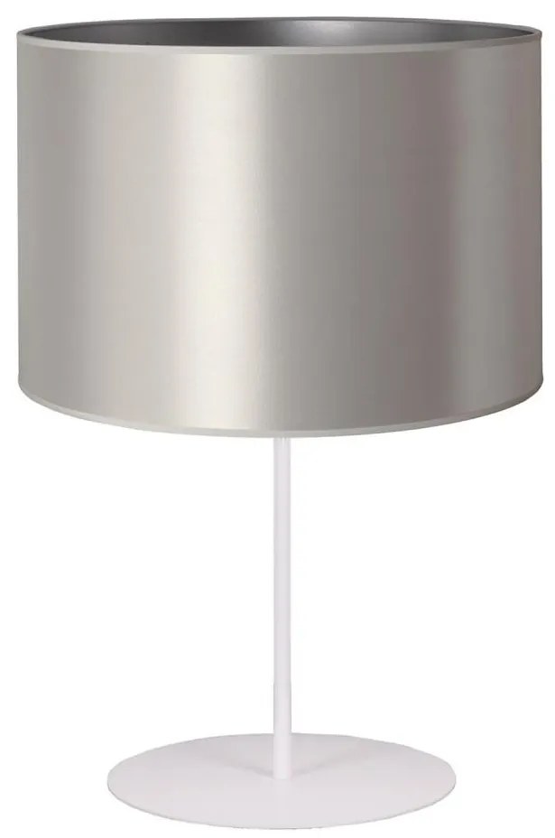 Duolla - Stolní lampa CANNES 1xE14/15W/230V pr. 20 cm stříbrná/bílá