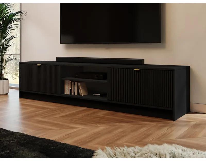 TV stolek/skříňka Razimo 2K, Barva dřeva: černá