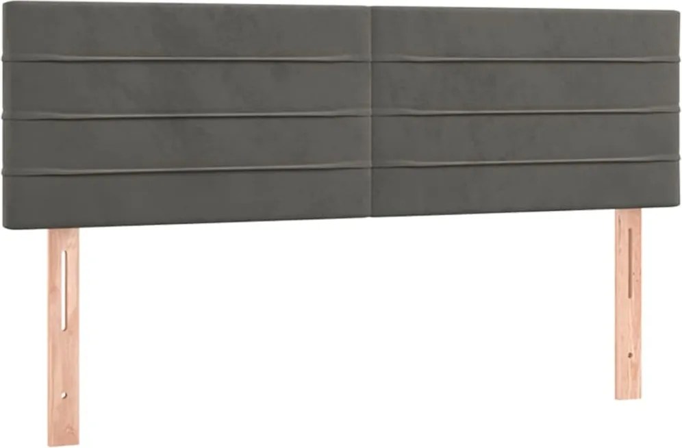 Box spring postel s matrací tmavě šedá 140x200 cm samet 3141366
