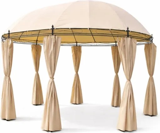 Zahradní altán pavilon Monaco 520cm x 350cm béžová