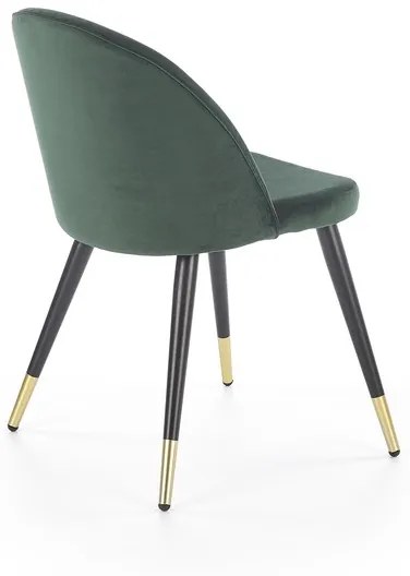 Jídelní židle TOPEKA –⁠ kov/látka, zelená