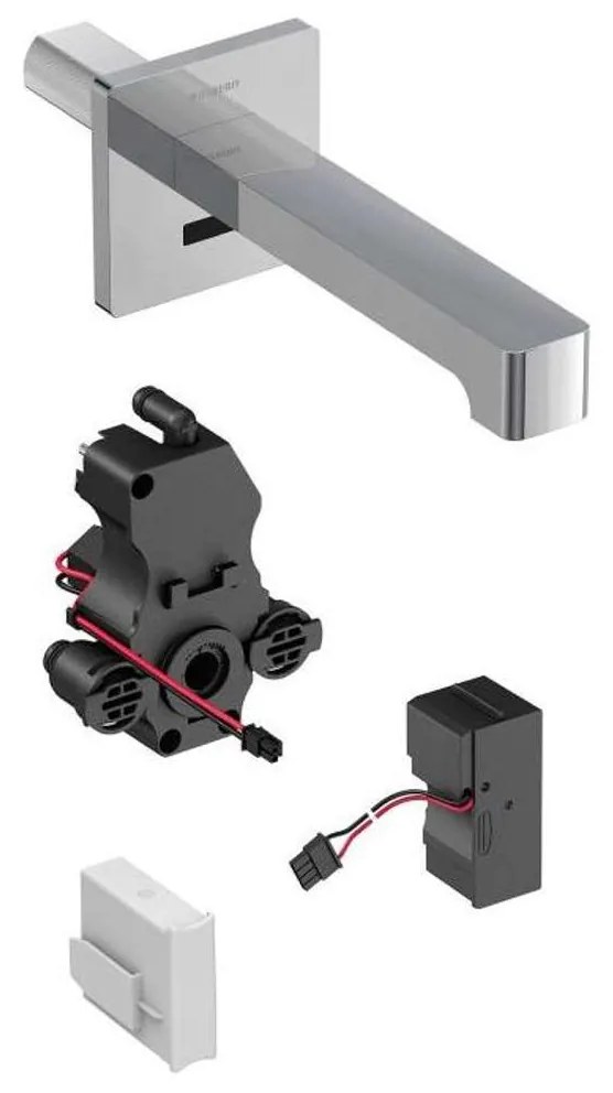 Geberit Brenta - Termostatická elektronická umyvadlová baterie pod omítku, síťové napájení, easy to clean, chrom 116.277.21.1