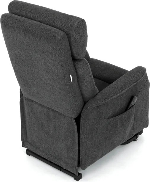 Polohovací křeslo šedé, elektrické TV-L8960 GREY2