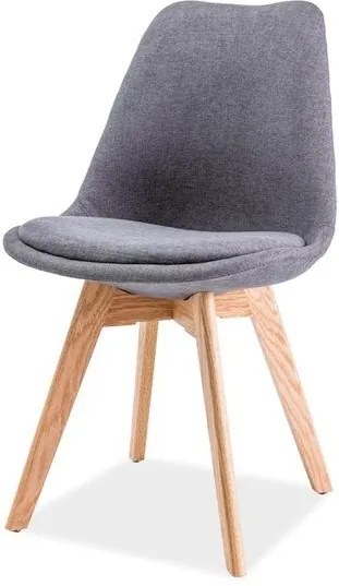 Jídelní židle Dior - tmavě šedá/dub