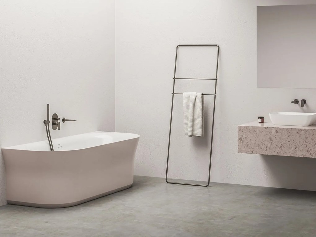 Ravak Ypsilon Wall vana volně stojící 178 x 86 cm odtok bílá růžová XC00100084