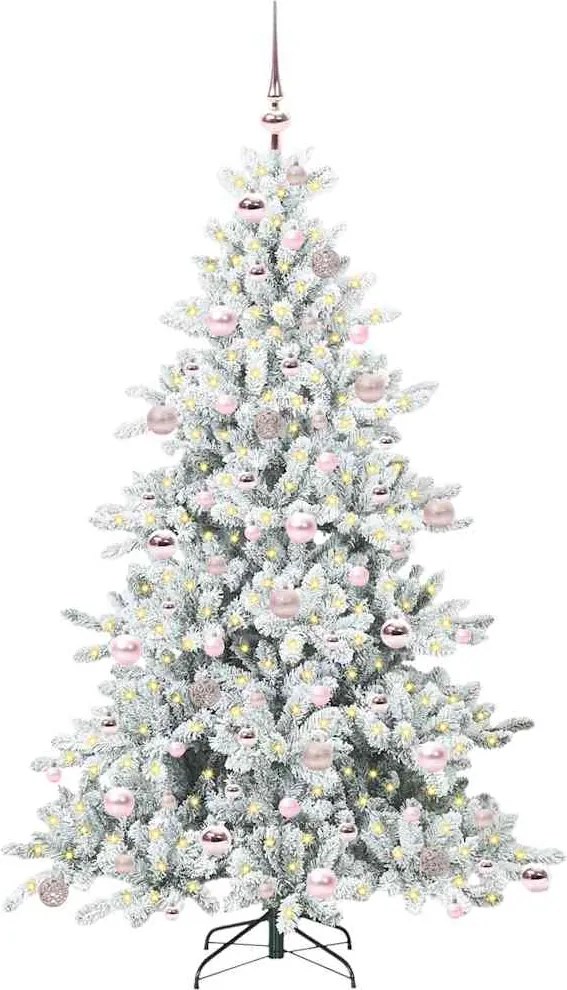 Umělý Skládací Vánoční Strom s stojanem Bílá 180 cm PVC a ocel 3397720