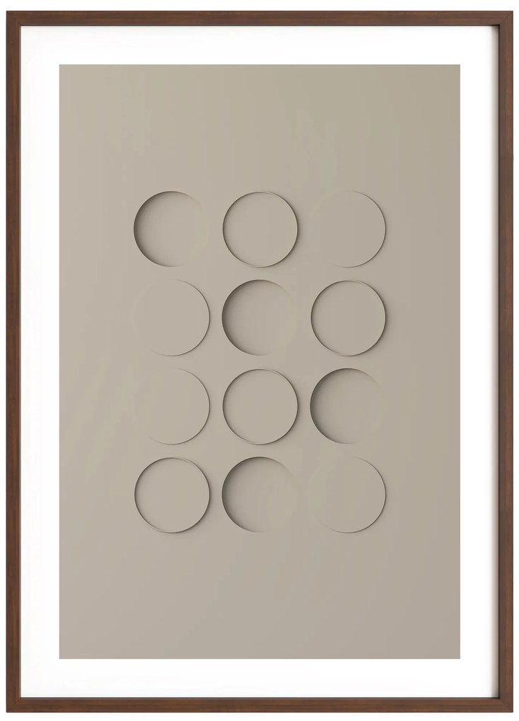 Idealform Poster no. 3 Shadow forms Barva: Smokey taupe, Velikost: 500x700 mm