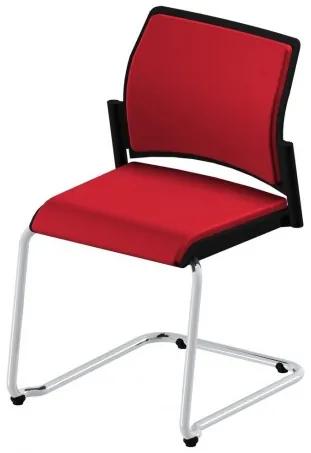 RIM Jednací židle REWIND RW 2108 celočalouněná bez područek Barva podnože chromová podnož GALERIE - Čalounění Rim LÁTKY 1 / BONDAI Barva plastu RIM bílý plast