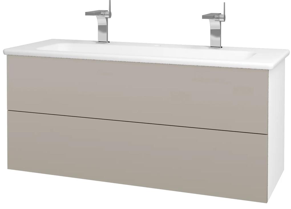 Dřevojas Koupelnová skříň VARIANTE SZZ2 120 (umyvadlo Euphoria) Varianta: M01 Bílá mat / M01 Bílá mat