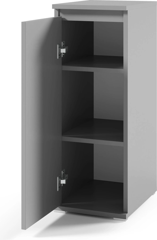 Eka Předsíňová stěna s čalouněnými panely Trinity 26 - Dub Artisan s černou / Tmavá šedá 2315