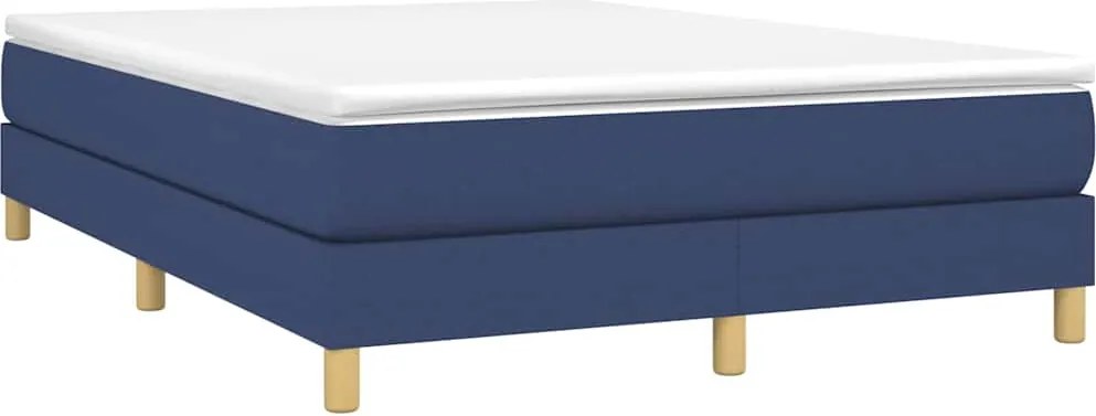 Rám postele s boxspringem modrý 140 x 190 cm textil 3120612