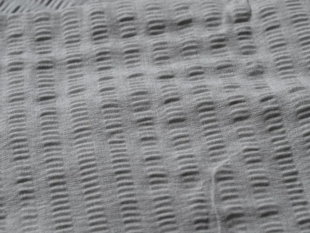 Sada krepového povlečení DENYX BLEND šedé + prostěradlo Jersey 180 x 200 cm světle šedé, dvoulůžko