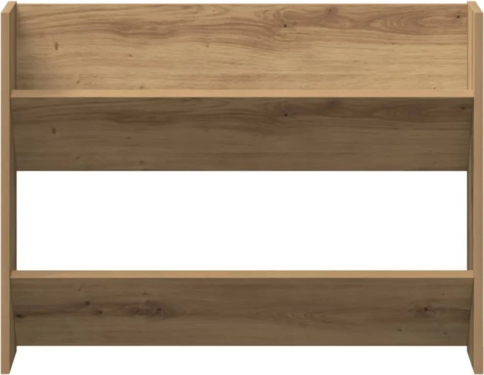 botník, závěsný, 2 patra, kompozitní dřevo, 60x80x18 cm, dub artisan, Dekorino BB20260032