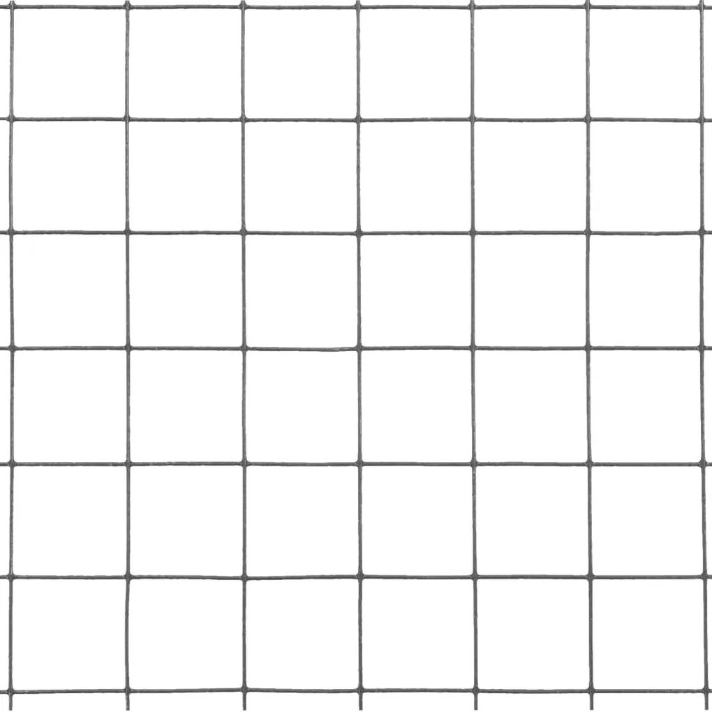 Pletivo ke kurníku ocel s PVC povlakem 25 x 1,5 m šedé 143656
