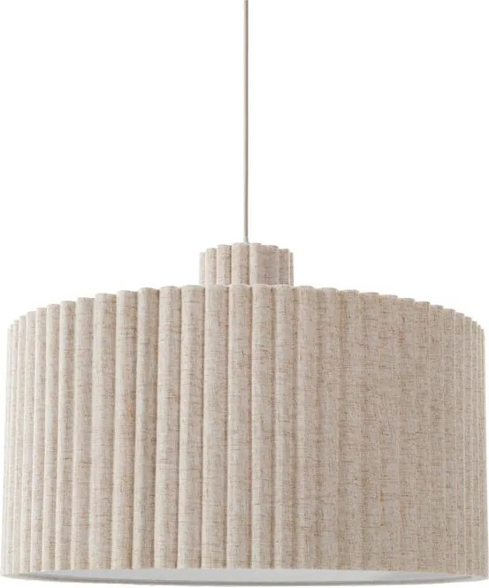 Béžové lněné závěsné svítidlo ø 60 cm Alina – Jotex