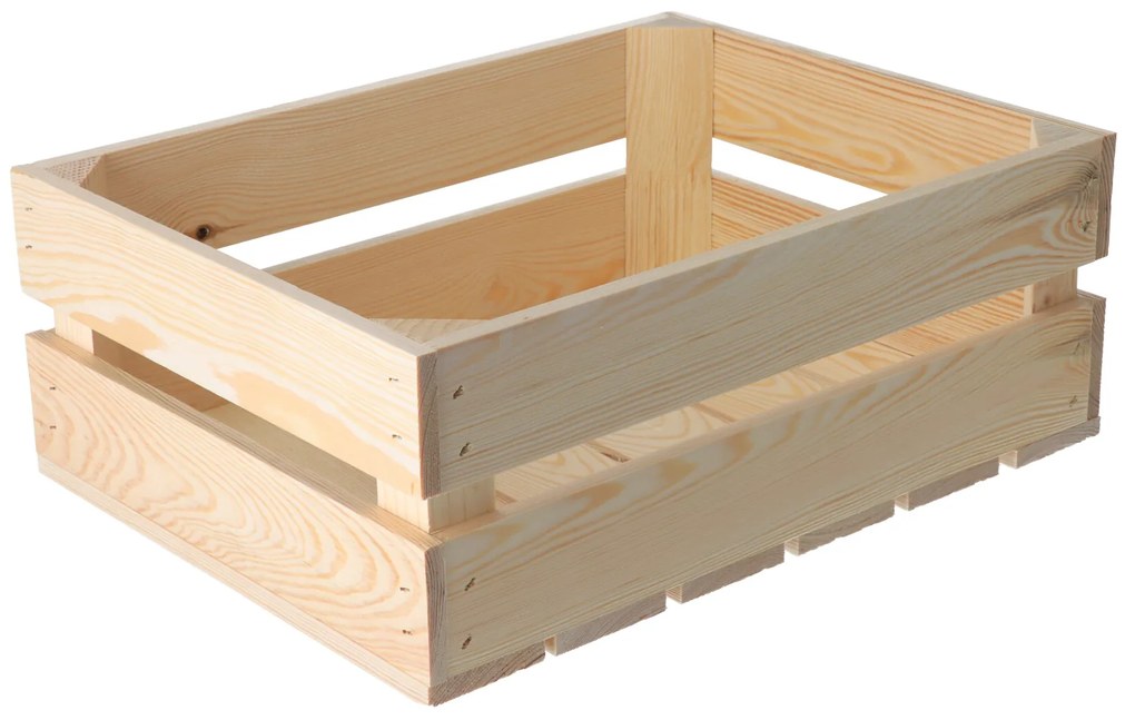 Dřevobox Dřevěná bedýnka 40 x 30 x 15 cm - bez rukojeti