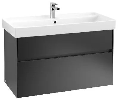 Villeroy & Boch Collaro - Umyvadlová skříňka, 954x546x444 mm, 2 zásuvky, matná černá C01100PD