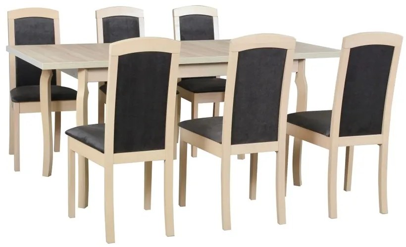 Drewmix Jídelní stůl ALBA 5 + doprava zdarma deska stolu bílá, nohy stolu olše