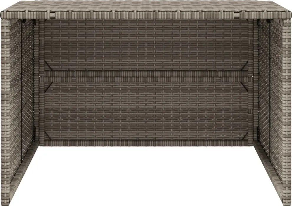 vidaXL Garáž pro robotickou sekačku 86x90x52/57 cm polyratan [365404] Barva: Černá