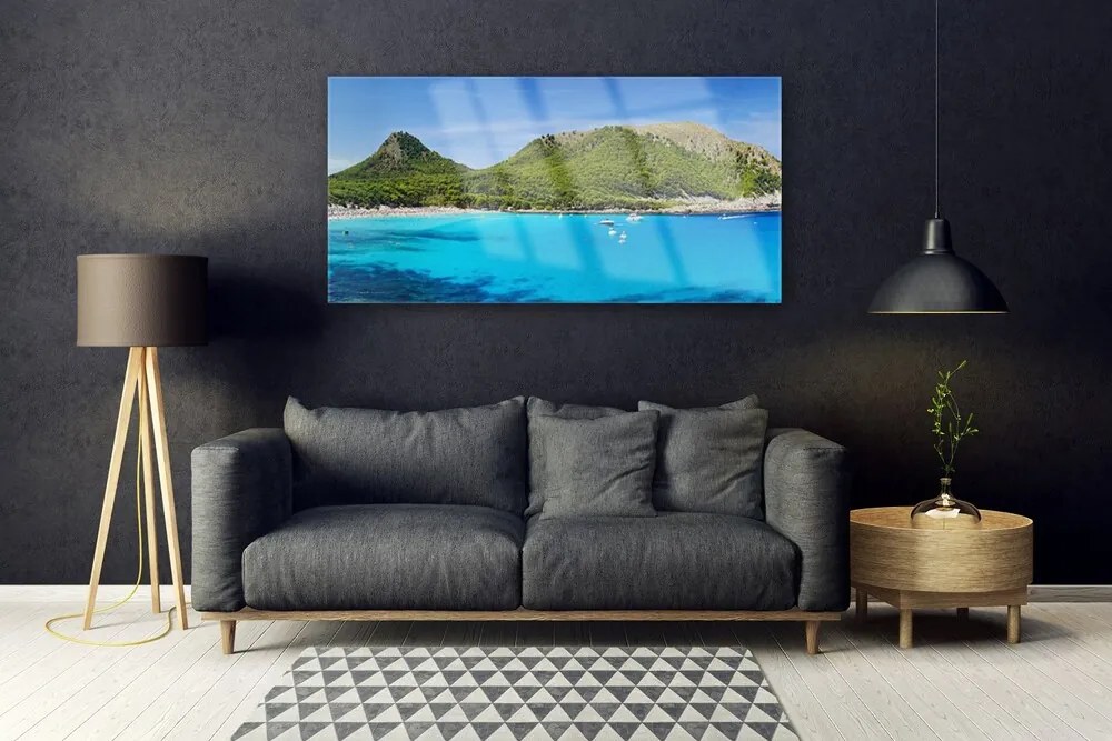 Plexisklo-obraz Hory Moře Krajina 120x60 cm