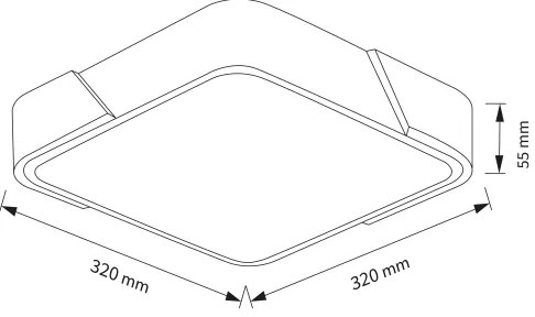 Brilagi - LED Stropní svítidlo PILANA LED/24W/230V dub/bílá 32x32 cm
