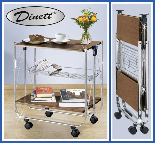 Dřevěný vozík na kolečkách DELUXE DINETT